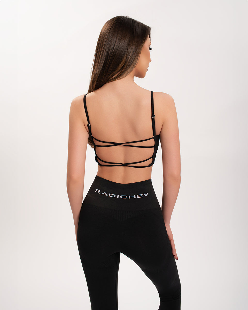 Cropped sports bra with front logo I RADICHEV