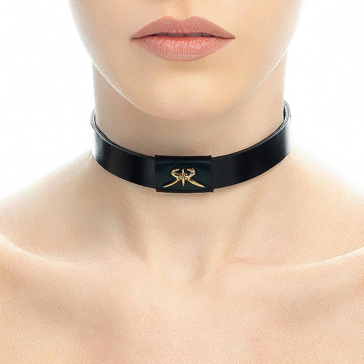 Choker with golden logo SR I RADICHEV