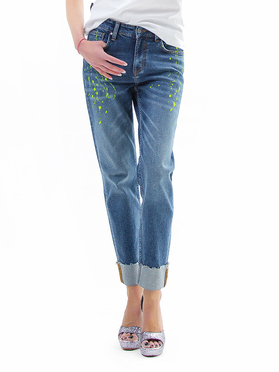 Тъмносини дънки с обърнат елемент I RADICHEV