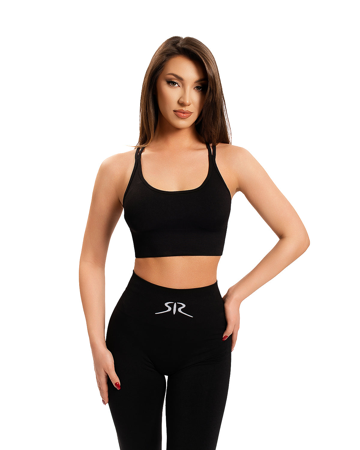 Short sports bra with RADICHEV inscription I RADICHEV