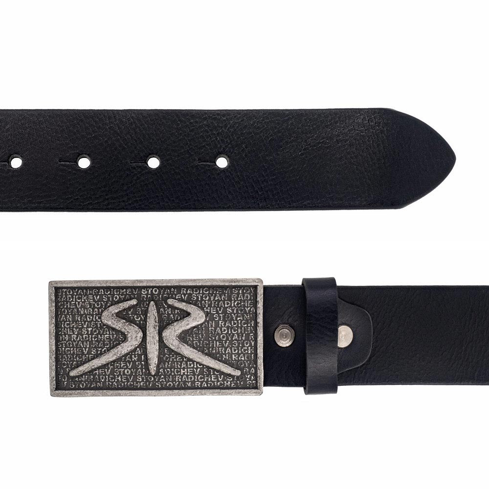 Stylish men's belt with SR GUN logo